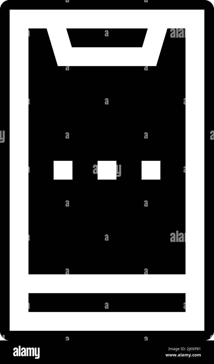 smartphone icon black vector illustration Stock Vector Image & Art - Alamy