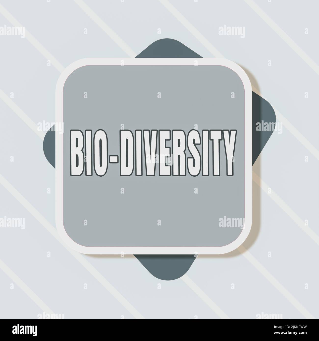 Conceptual display Bio Diversity. Word for Variety of Life Organisms ...