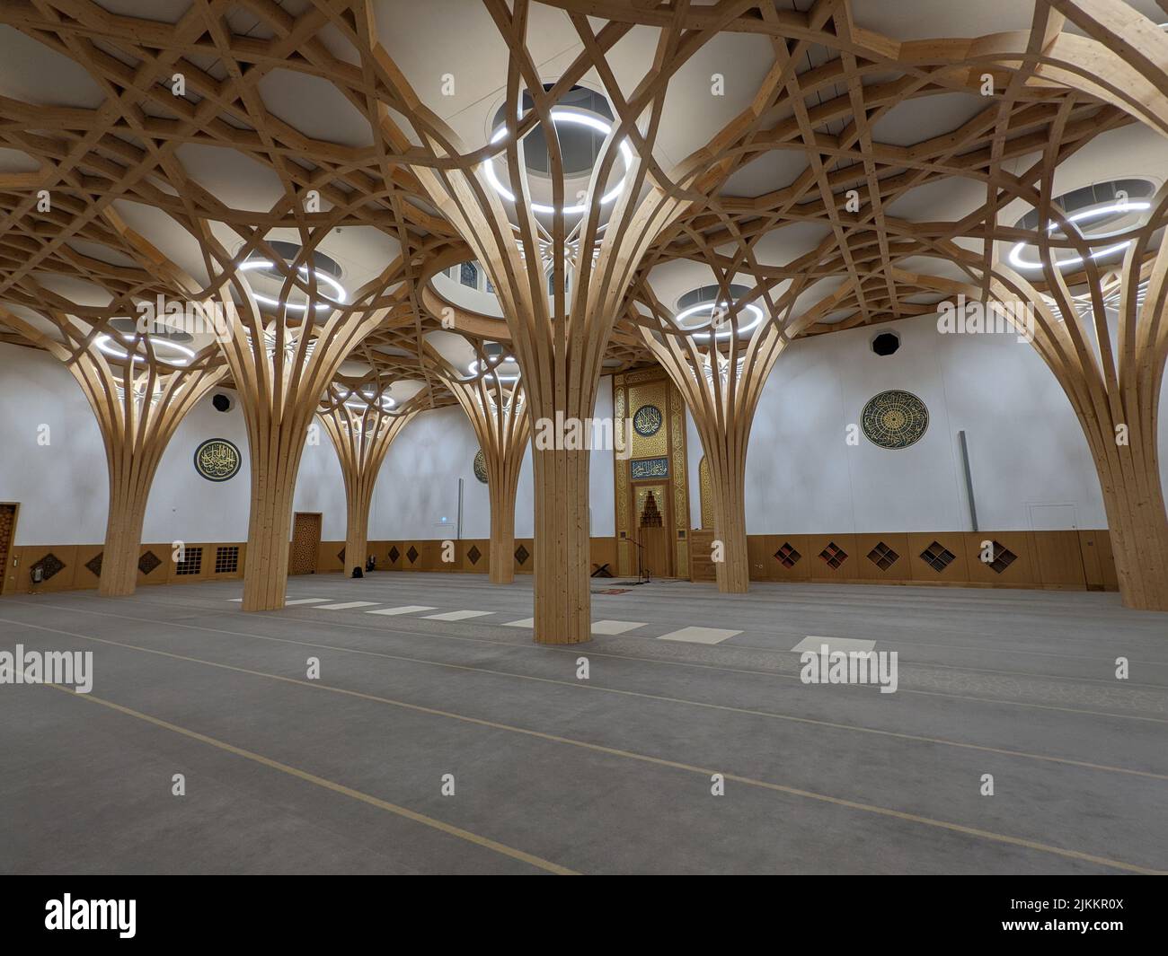 A beautiful shot of the interior of the Cambridge central mosque Stock ...