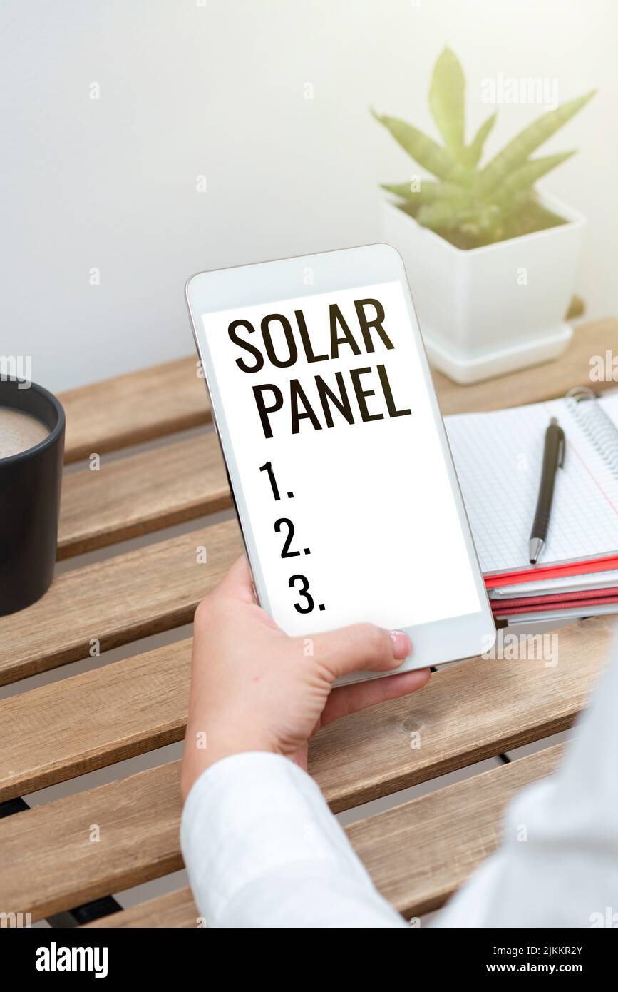Inspiration showing sign Solar Panel. Business concept designed to absorb suns rays source of ...