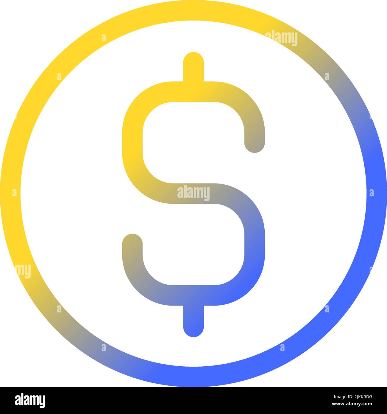 Dollar coin pixel perfect gradient linear ui icon Stock Vector Image ...