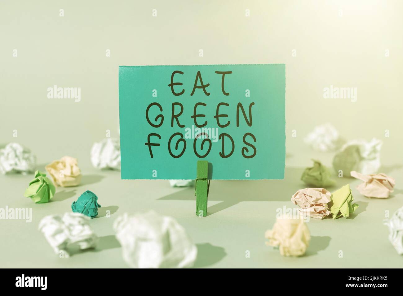 Handwriting text Eat Green Foods. Conceptual photo Eating more ...