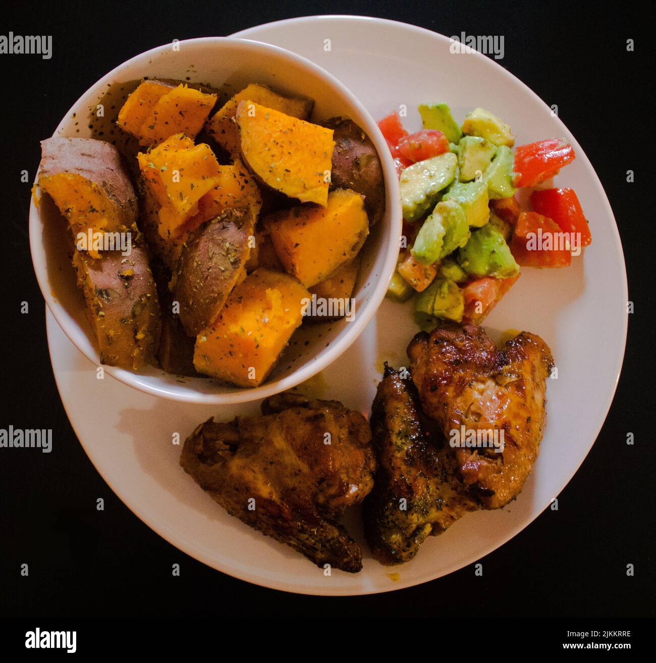 Portion grilled meat vegetables in hi-res stock photography and images ...