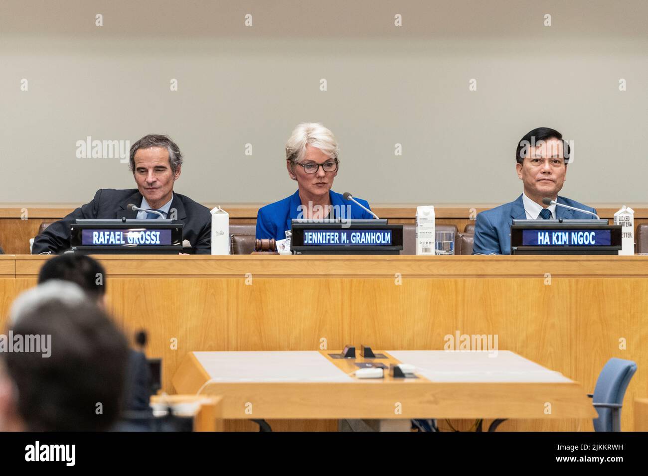 New York, NY - August 2, 2022: Rafael Mariano Grassi, Jennifer Granholm ...
