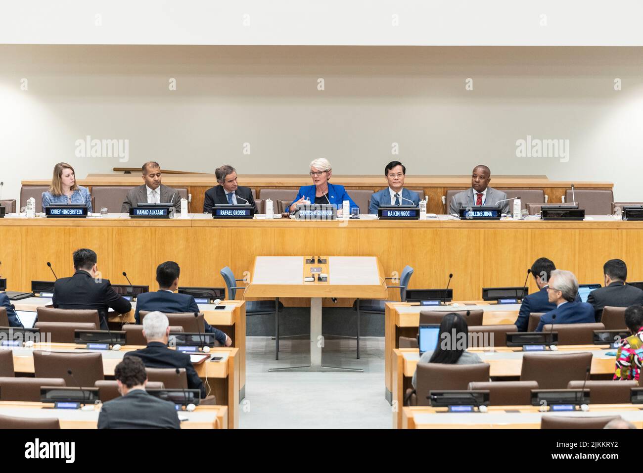 New York, NY - August 2, 2022: Jennifer Granholm speaks during panel ... New York, NY - August 2, 2022: Jennifer Granholm speaks during panel ...
