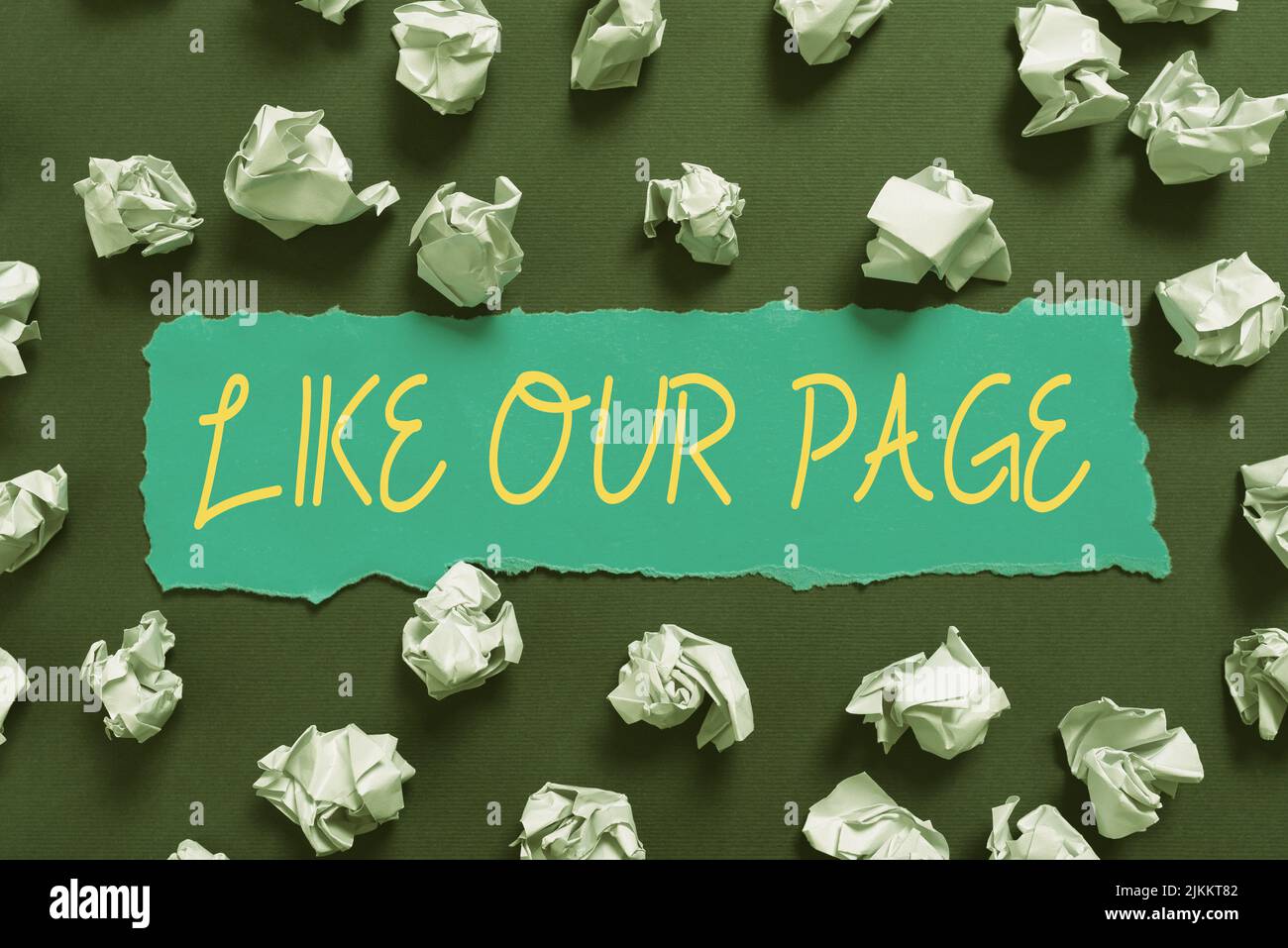 Conceptual caption Like Our Page. Business concept Follow us on the ...