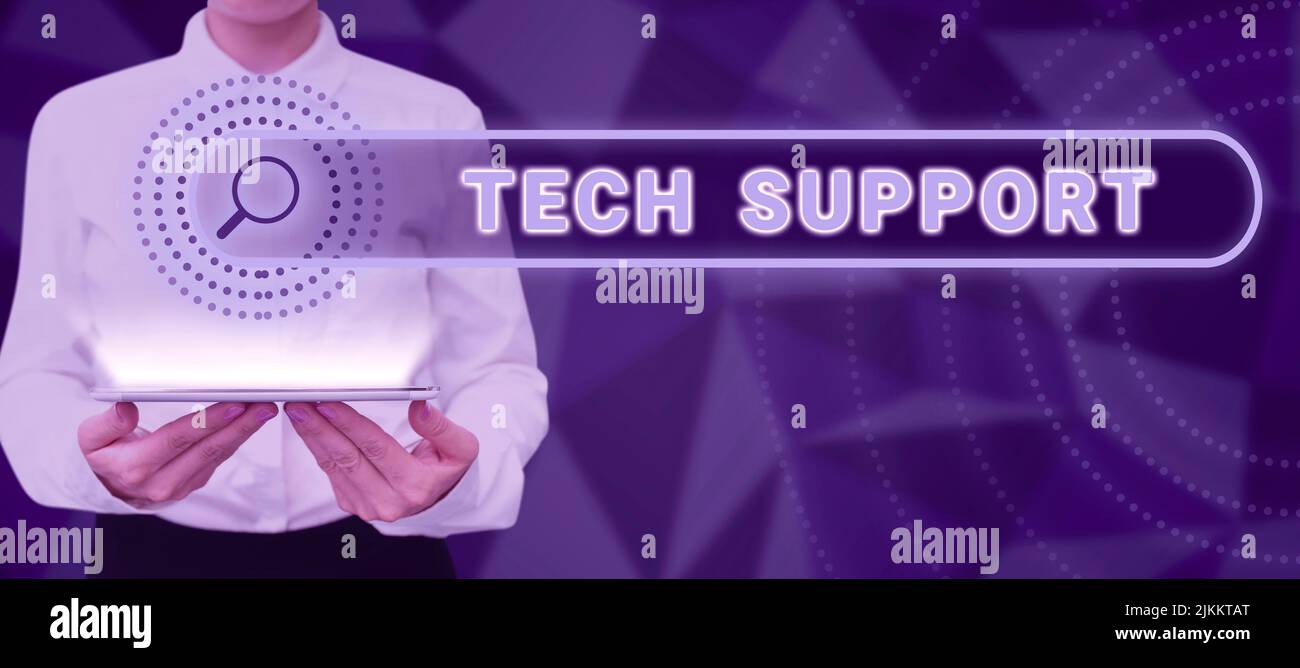 Text showing inspiration Tech Support. Word Written on Assisting ...