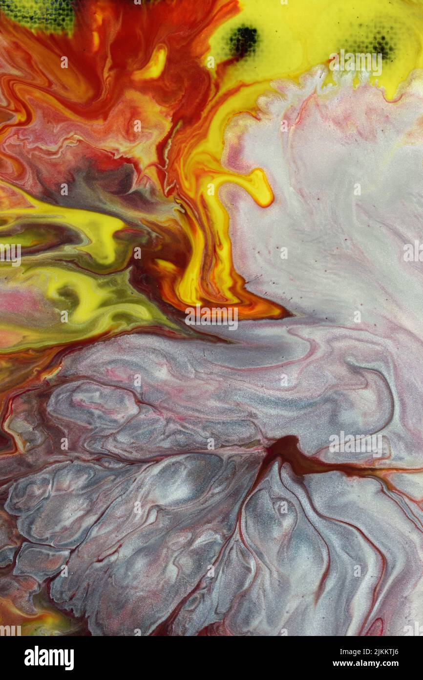 An Abstract colorful acrylic art painting on canvas, perfect for ...