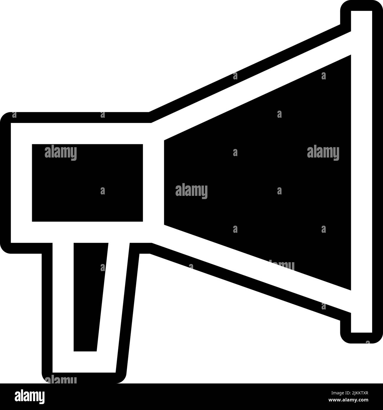 bullhorn icon black vector illustration Stock Vector Image & Art - Alamy