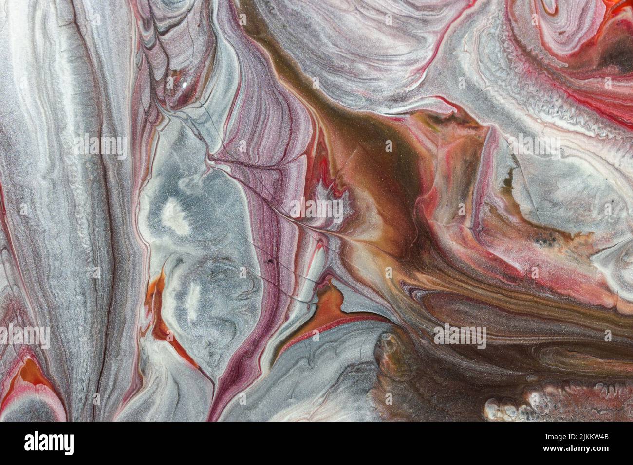 The abstract painting with acrylics with Fluid Pour Stock Photo - Alamy