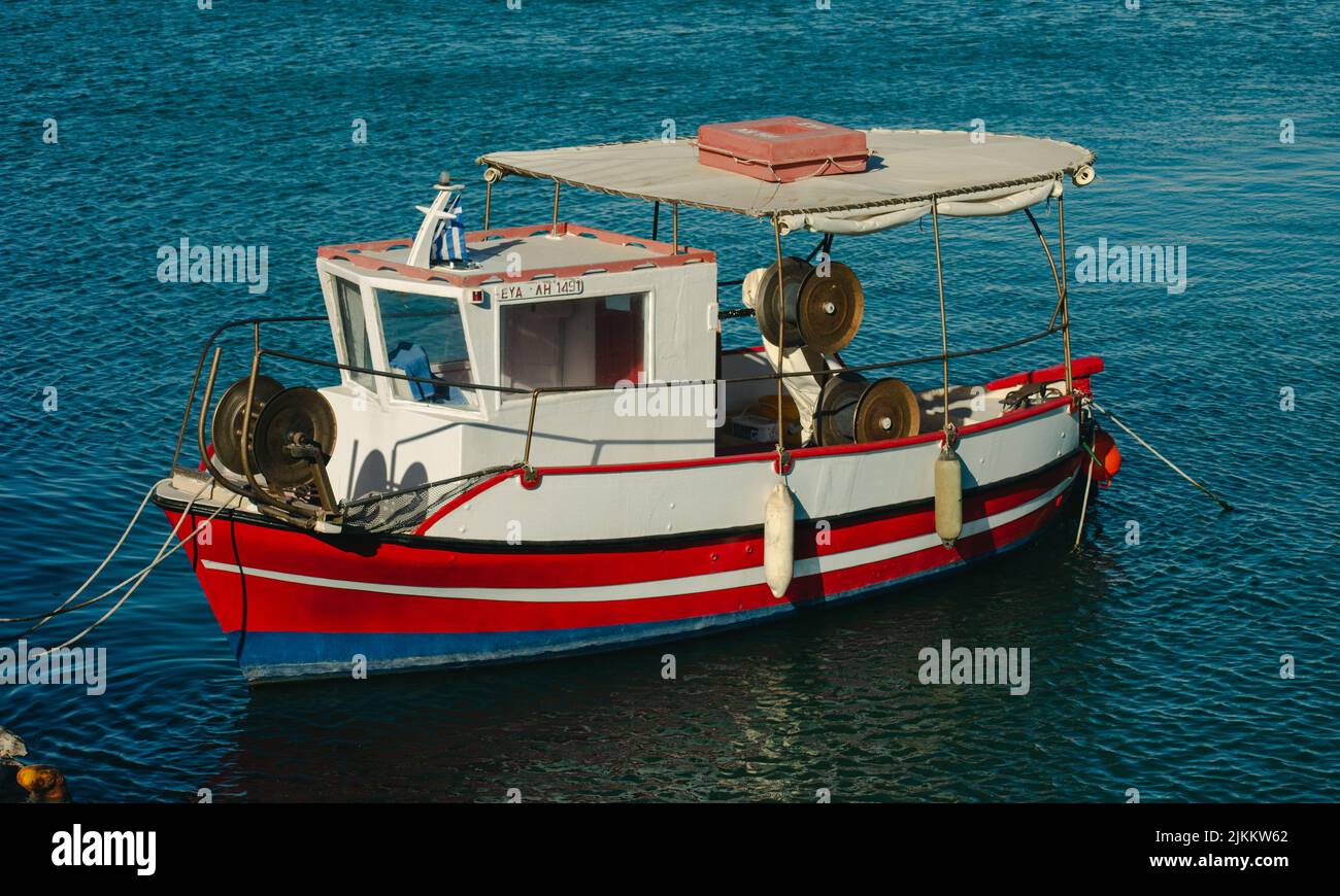 Boats of Crete Stock Photo - Alamy