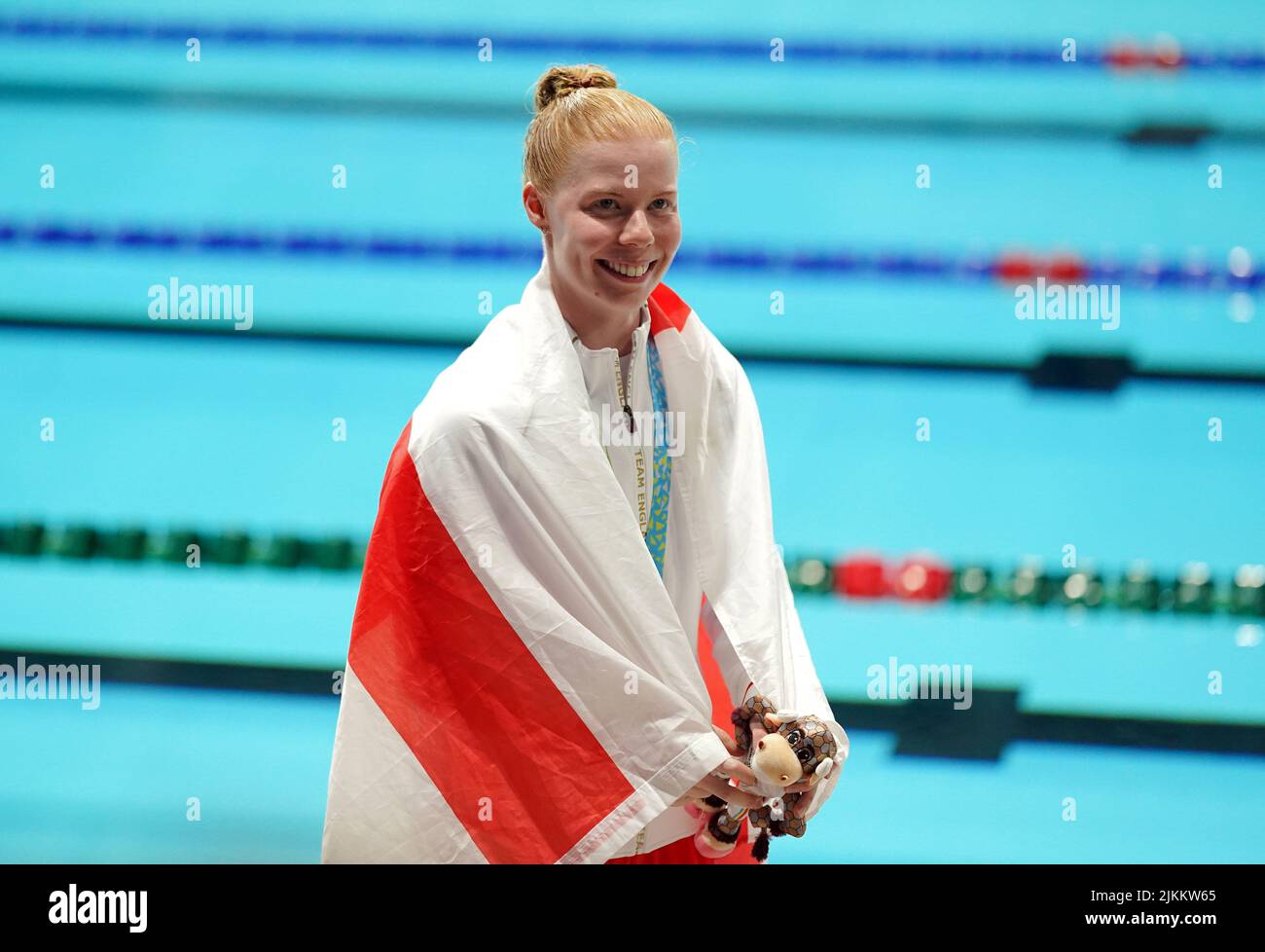 England's Laura Stephens after winning silver in the Women's 200m ...
