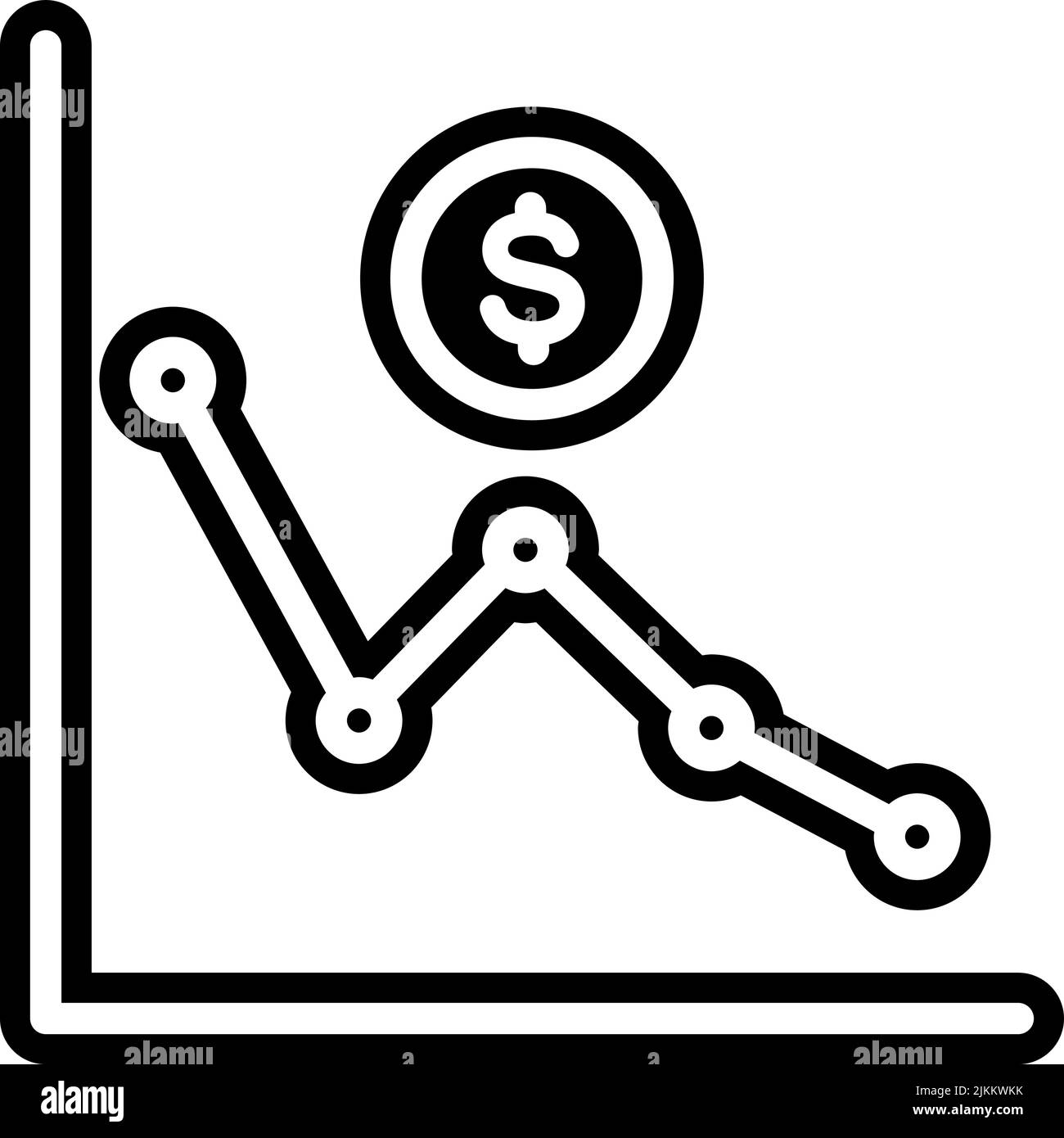 decline icon black vector illustration Stock Vector Image & Art - Alamy