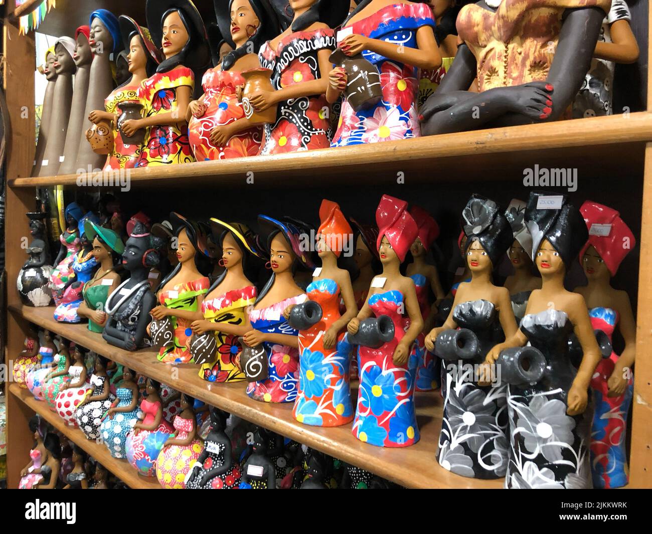 The handicraft souvenirs at the Brazilian street market Stock Photo - Alamy
