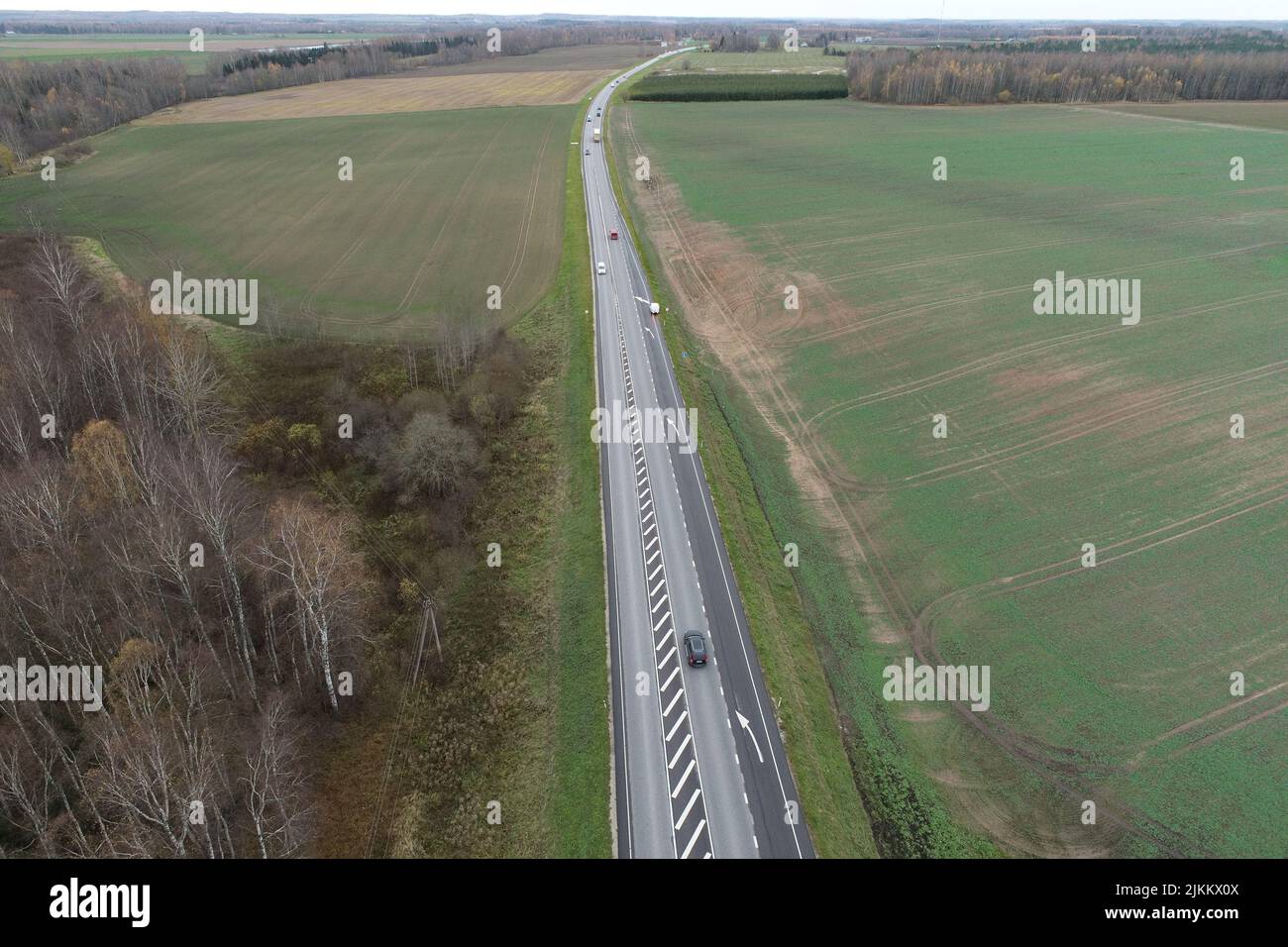 Aerial shot asphalt road hi-res stock photography and images - Alamy