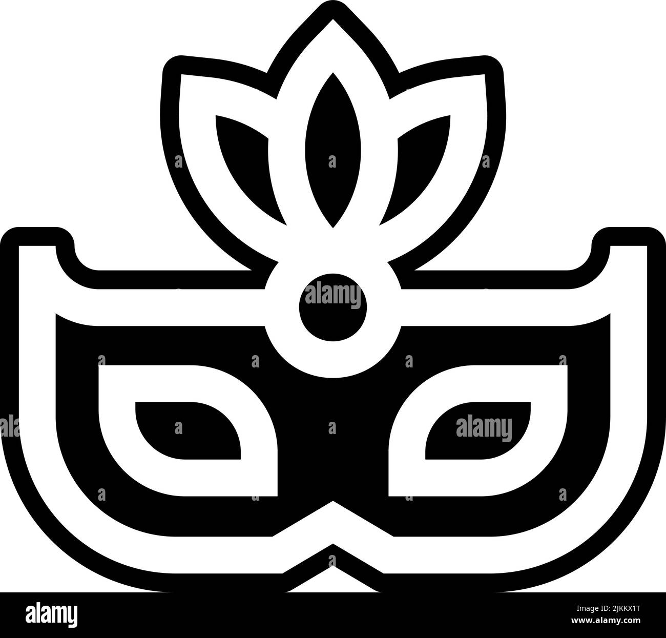 carnival mask icon black vector illustration Stock Vector Image & Art ...