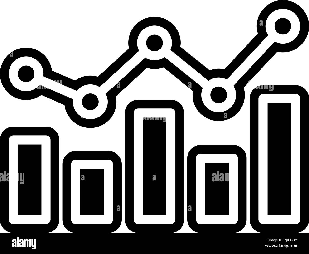 bar chart icon black vector illustration Stock Vector Image & Art - Alamy
