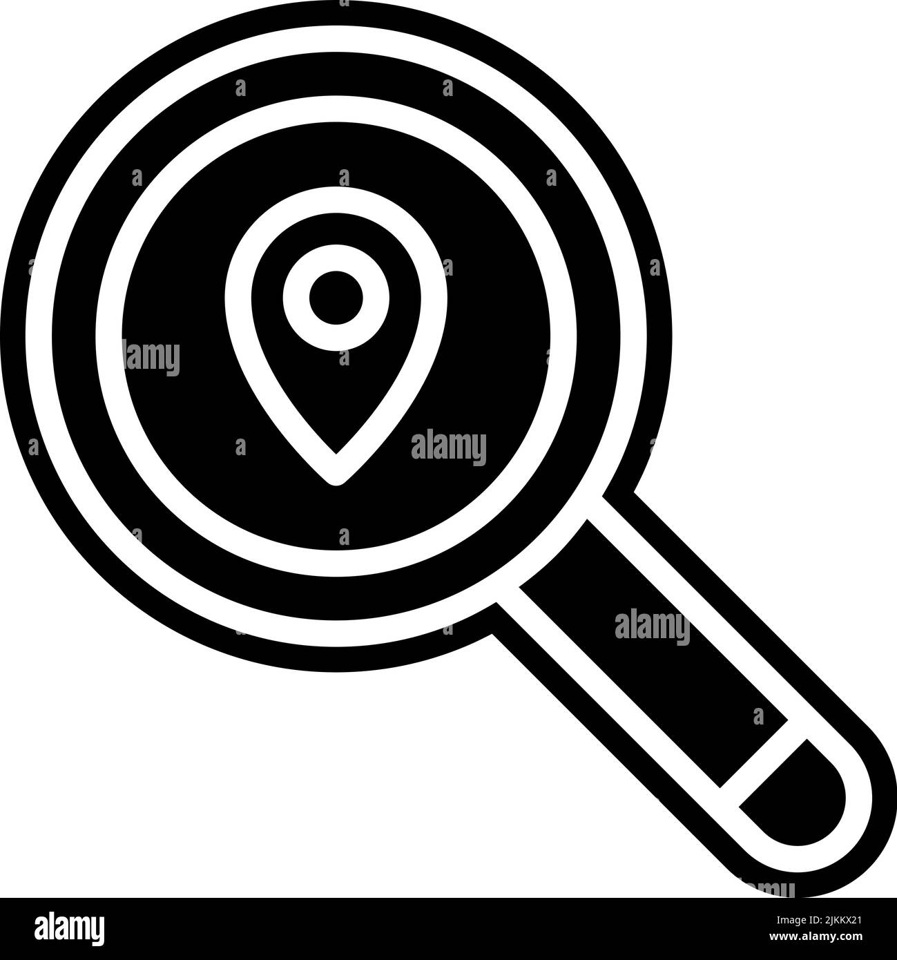 search location icon black vector illustration Stock Vector Image & Art ...
