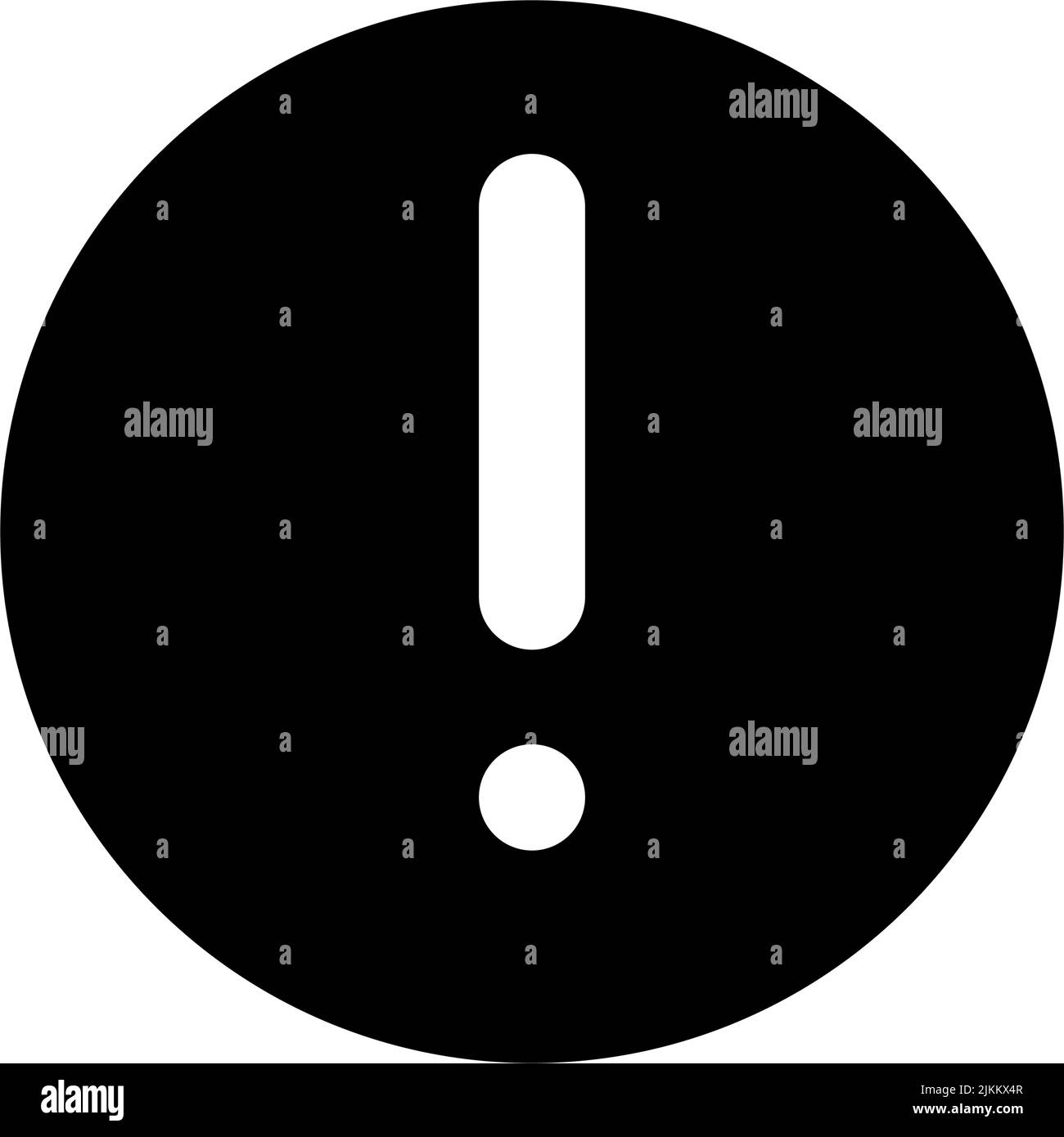Circular shaped exclamation mark black glyph ui icon Stock Vector Image ...
