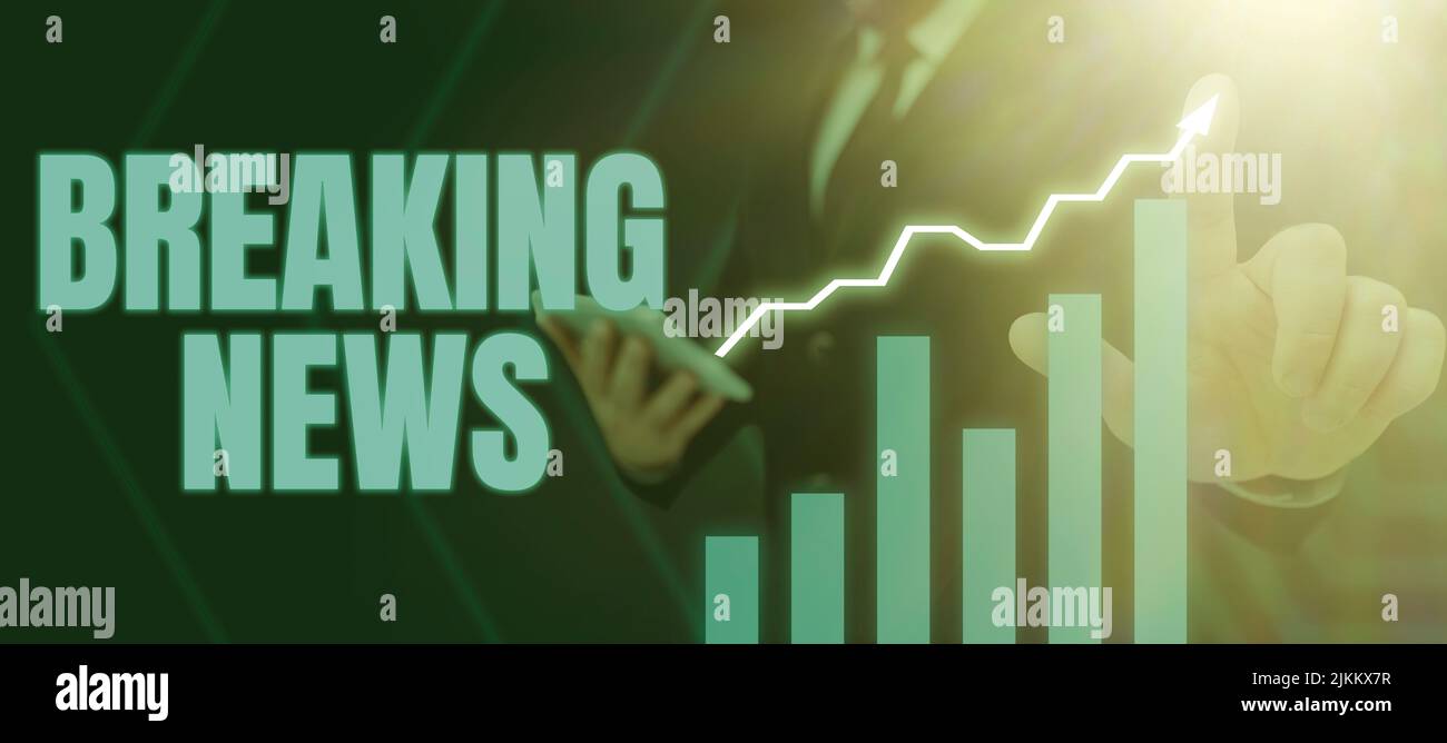 Inspiration showing sign Breaking News. Internet Concept Special Report ...