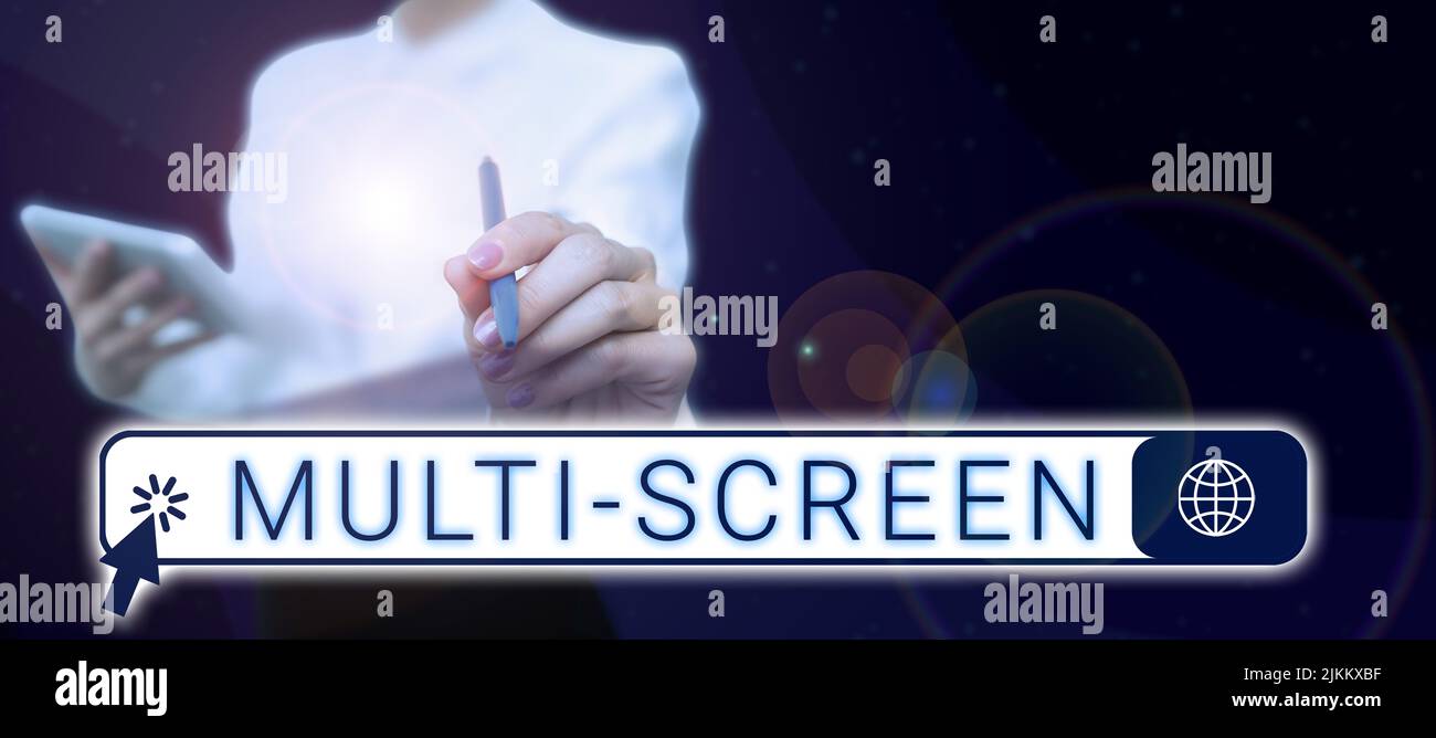Conceptual caption Multi Screen. Business approach Having or involving ... Conceptual caption Multi Screen. Business approach Having or involving ...