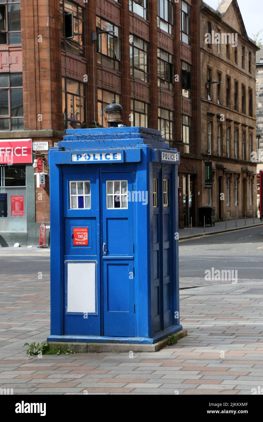 Glasgow police box city centre hi-res stock photography and images - Alamy
