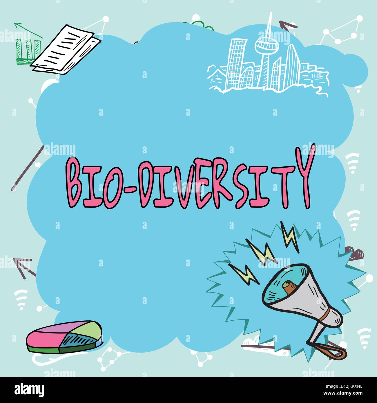 Text sign showing Bio Diversity. Conceptual photo Variety of Life ...