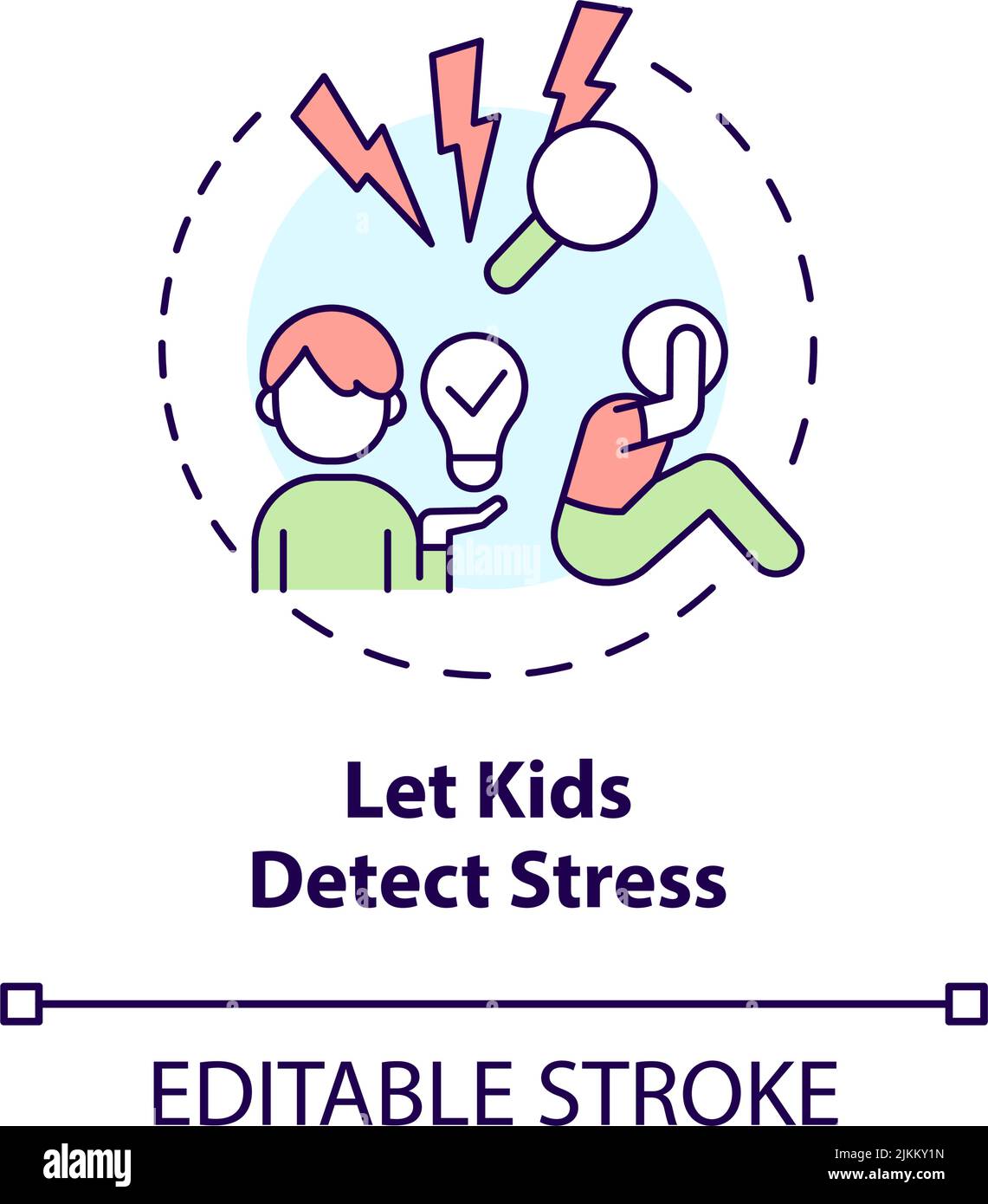Let kids detect stress concept icon Stock Vector Image & Art - Alamy Let kids detect stress concept icon Stock Vector Image & Art - Alamy
