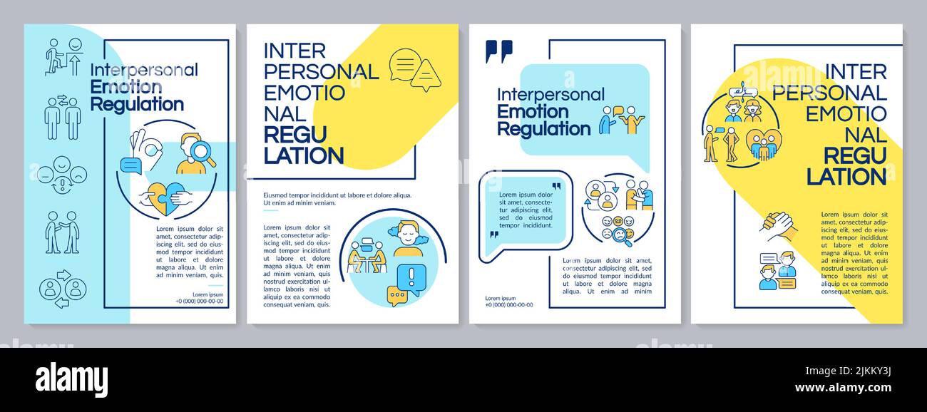 Interpersonal emotion regulation blue and yellow brochure template ...