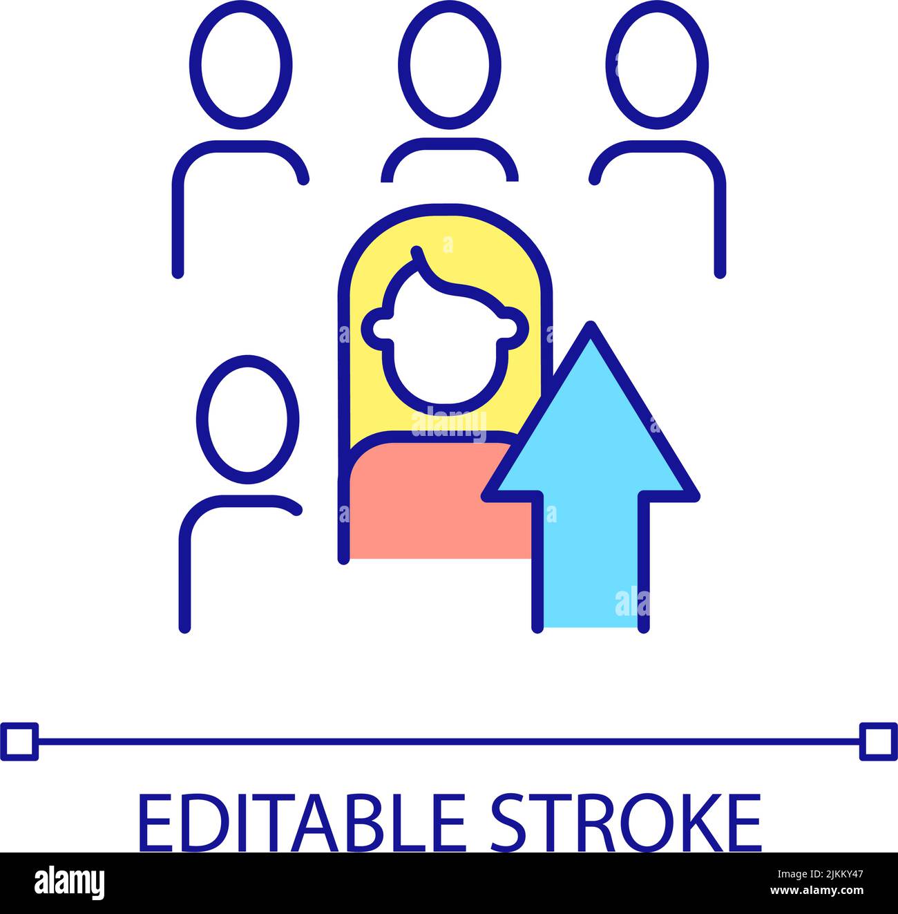 Raising social status RGB color icon Stock Vector Image & Art - Alamy