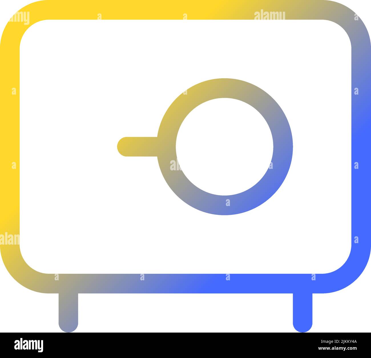 Money Safe Pixel Perfect Gradient Linear Ui Icon Stock Vector Image