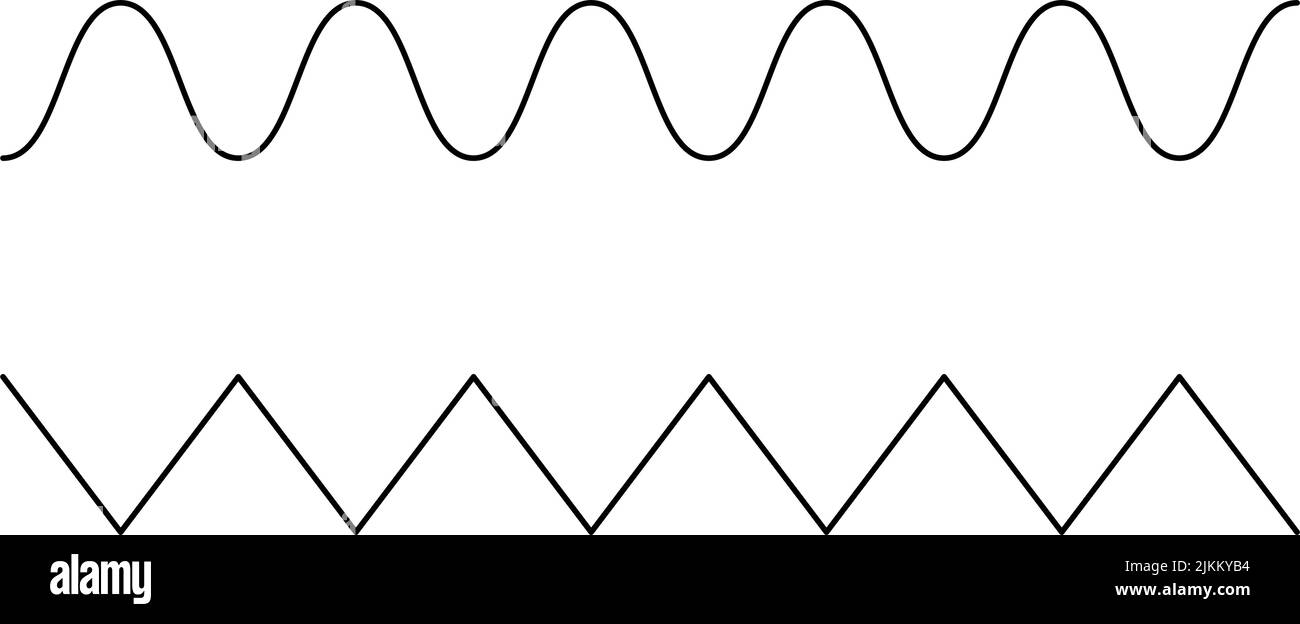 Wavy, zig-zag lines, stripes design element. Stock vector illustration ...