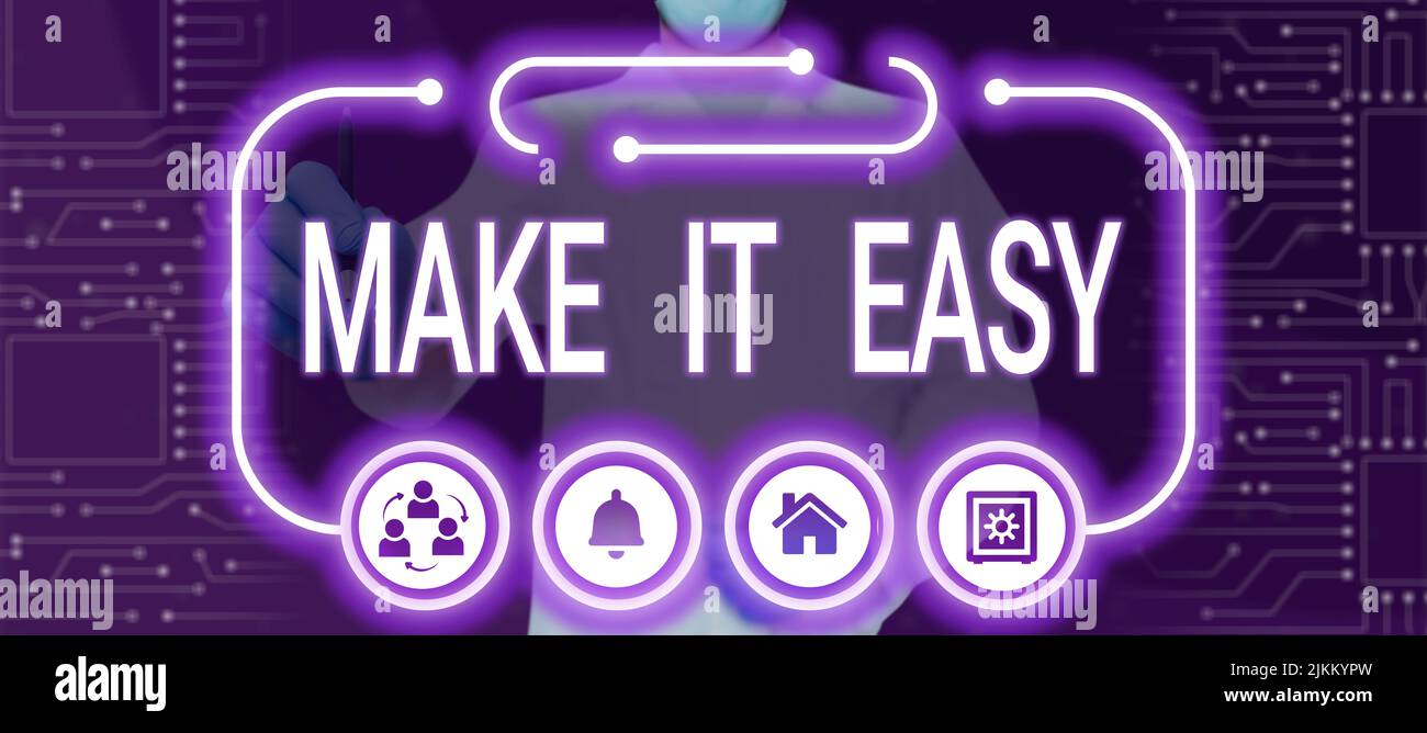 Conceptual caption Make It Easy. Word Written on Smart approach ...