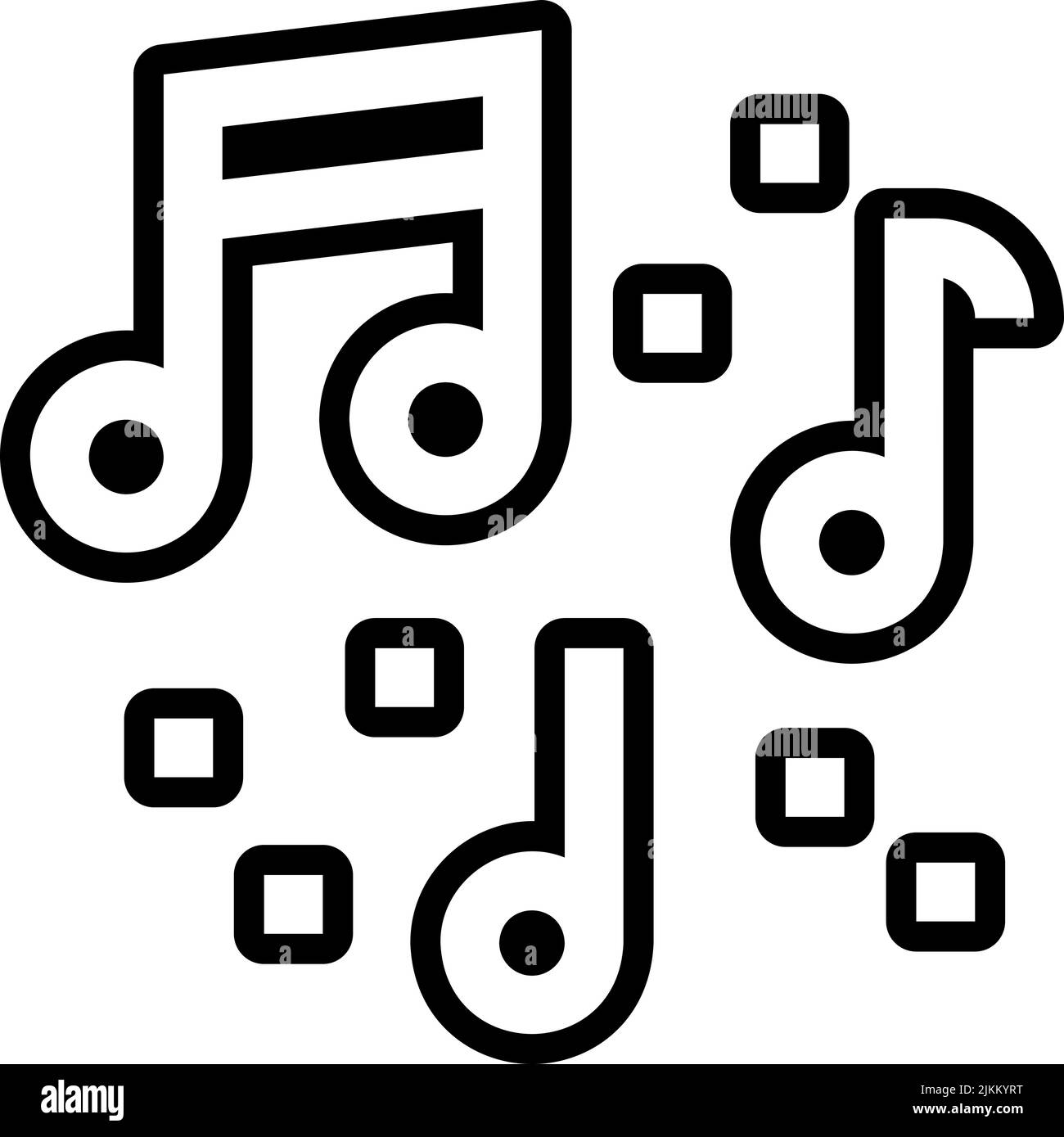 music icon black vector illustration Stock Vector Image & Art - Alamy