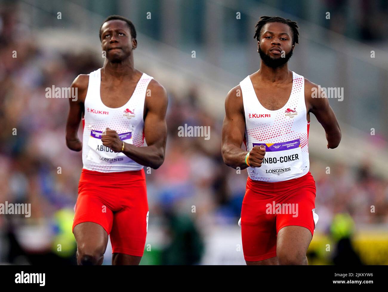 England's Ola Abidogun (left) and England's Emmanuel Temitayo Oyinbo ...