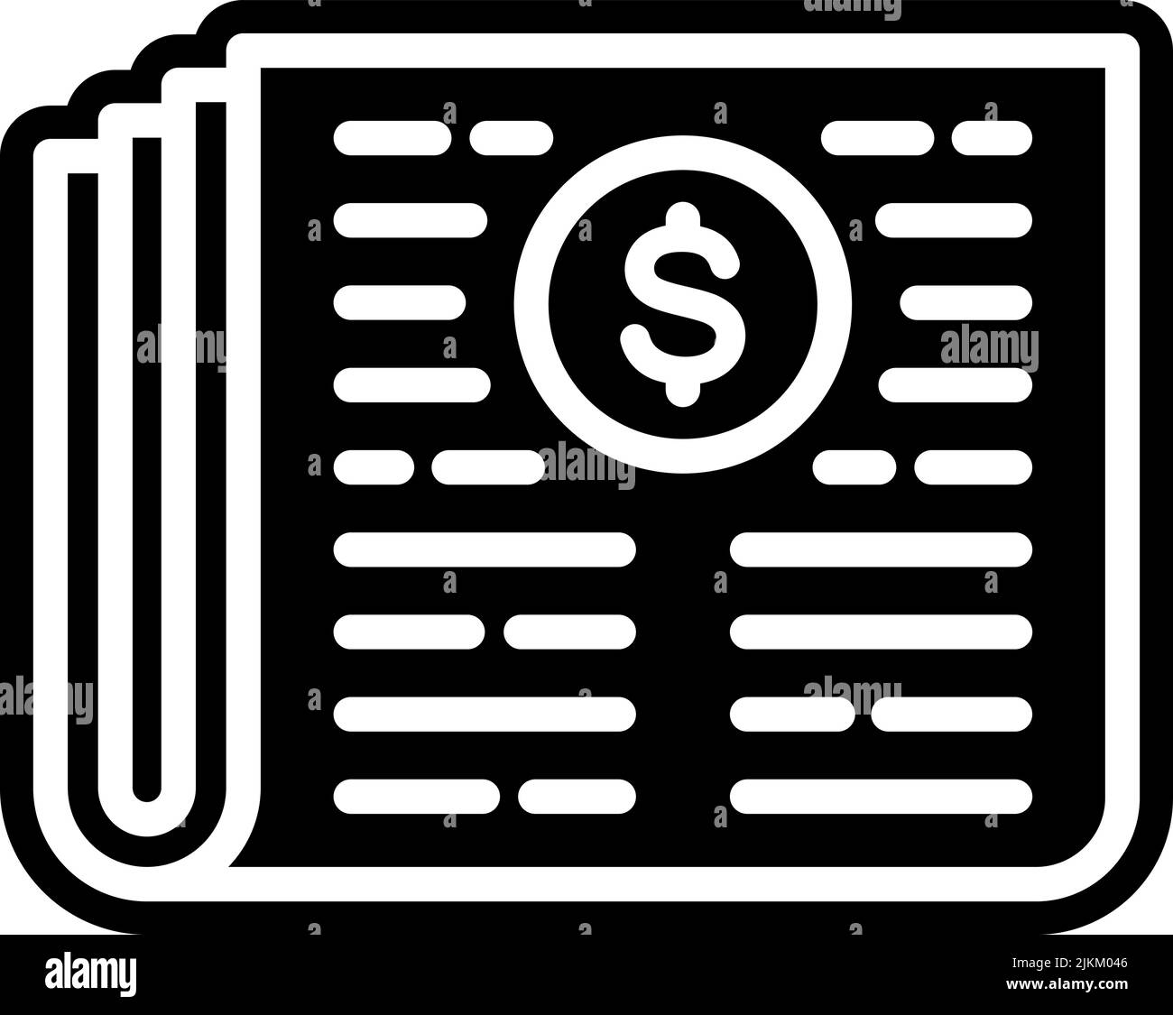 newspaper icon black vector illustration Stock Vector Image & Art - Alamy