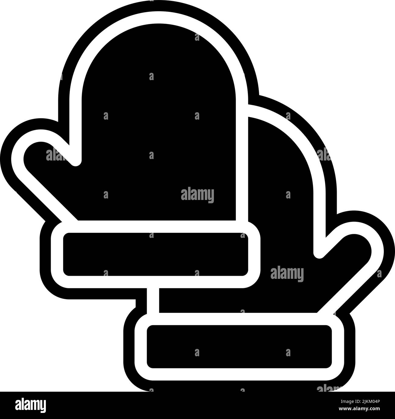 glove icon black vector illustration Stock Vector Image & Art - Alamy
