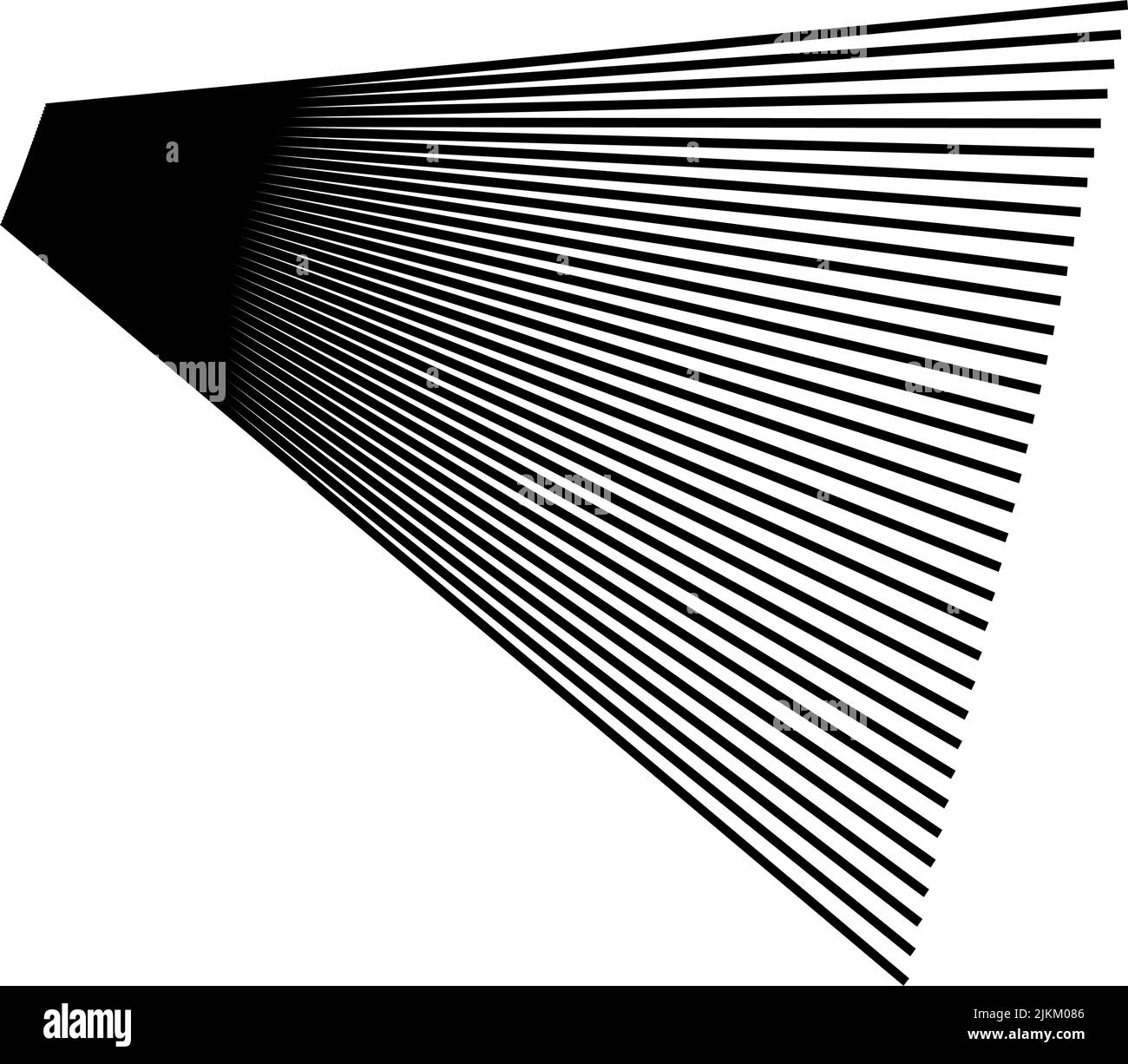 Dynamic 3d, three-dimensional lines, stripes element. Stock vector ...