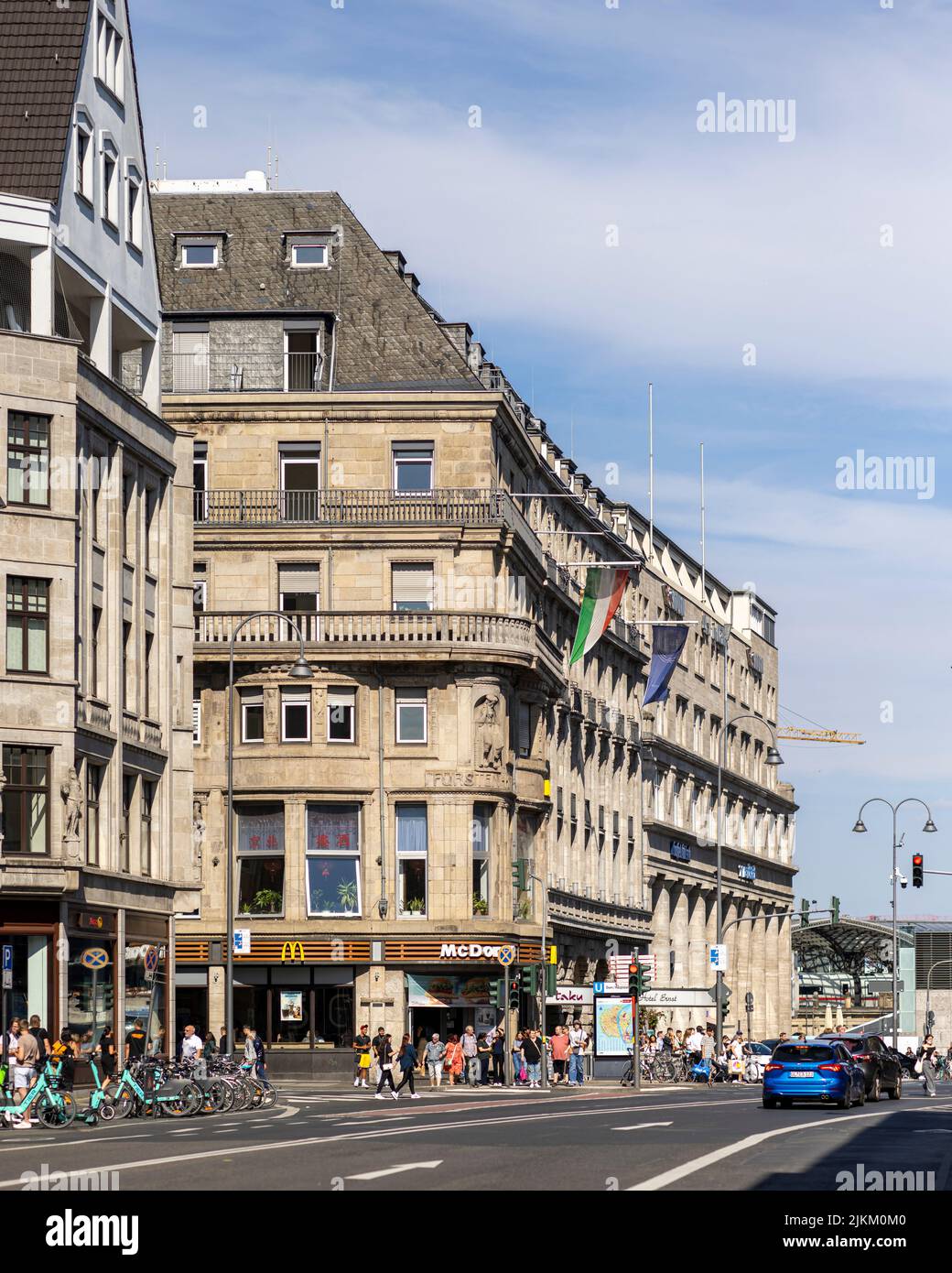 Historical building in Cologne old town with interesting architectural ...