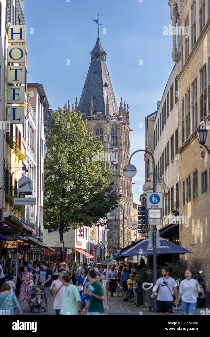 Vivid architecture in historical German city Cologne Stock Photo - Alamy