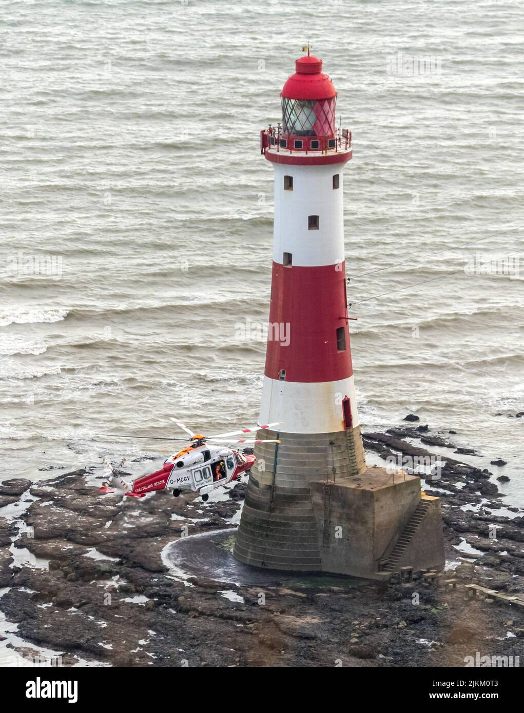 Coastguard lighthouse cliff sussex hi-res stock photography and images ...