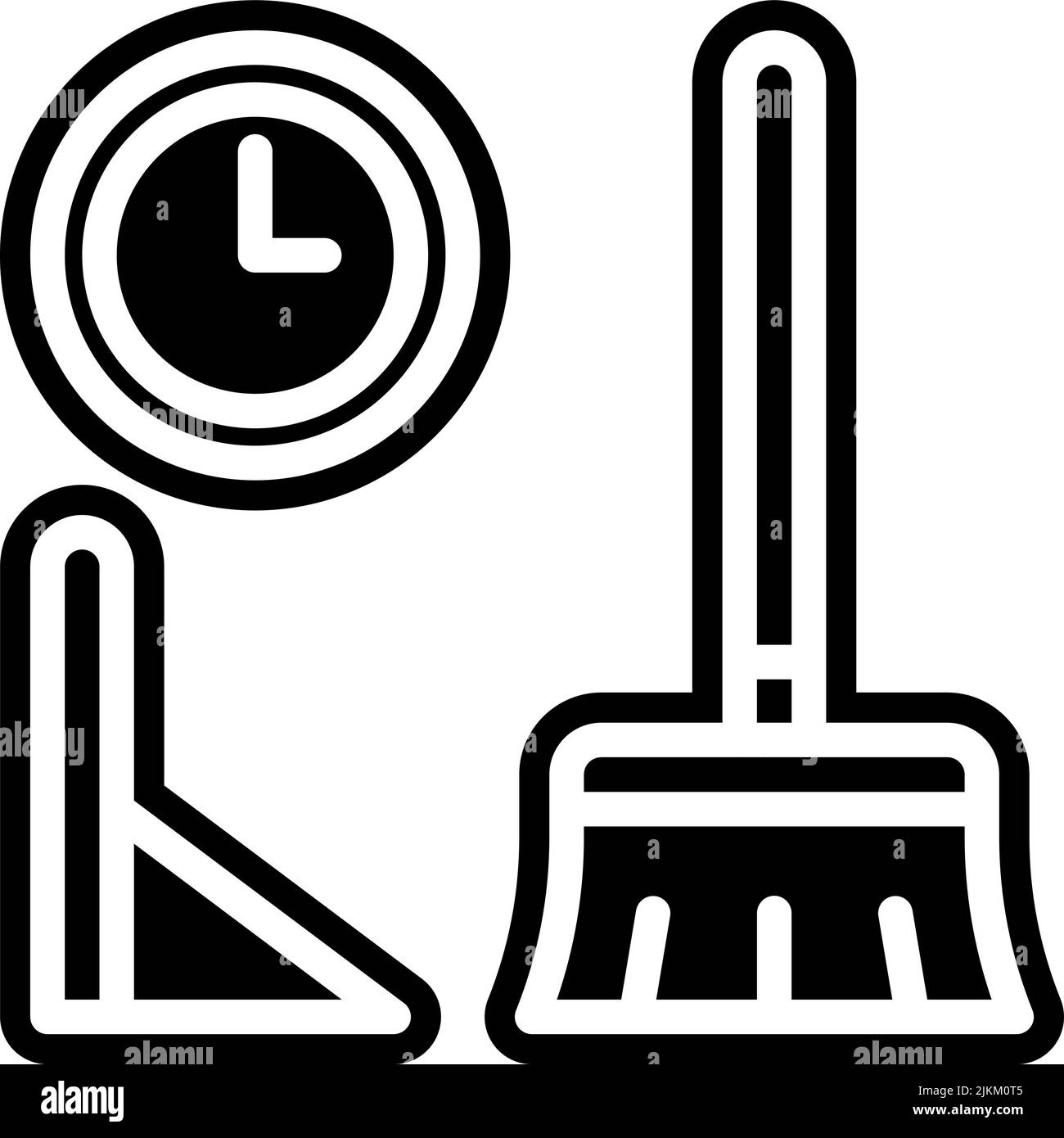 broom icon black vector illustration Stock Vector Image & Art - Alamy