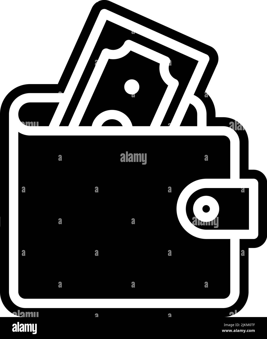 wallet icon black vector illustration Stock Vector Image & Art - Alamy