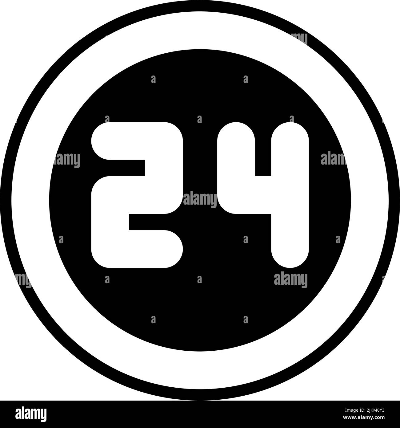 hours icon black vector illustration Stock Vector Image & Art - Alamy