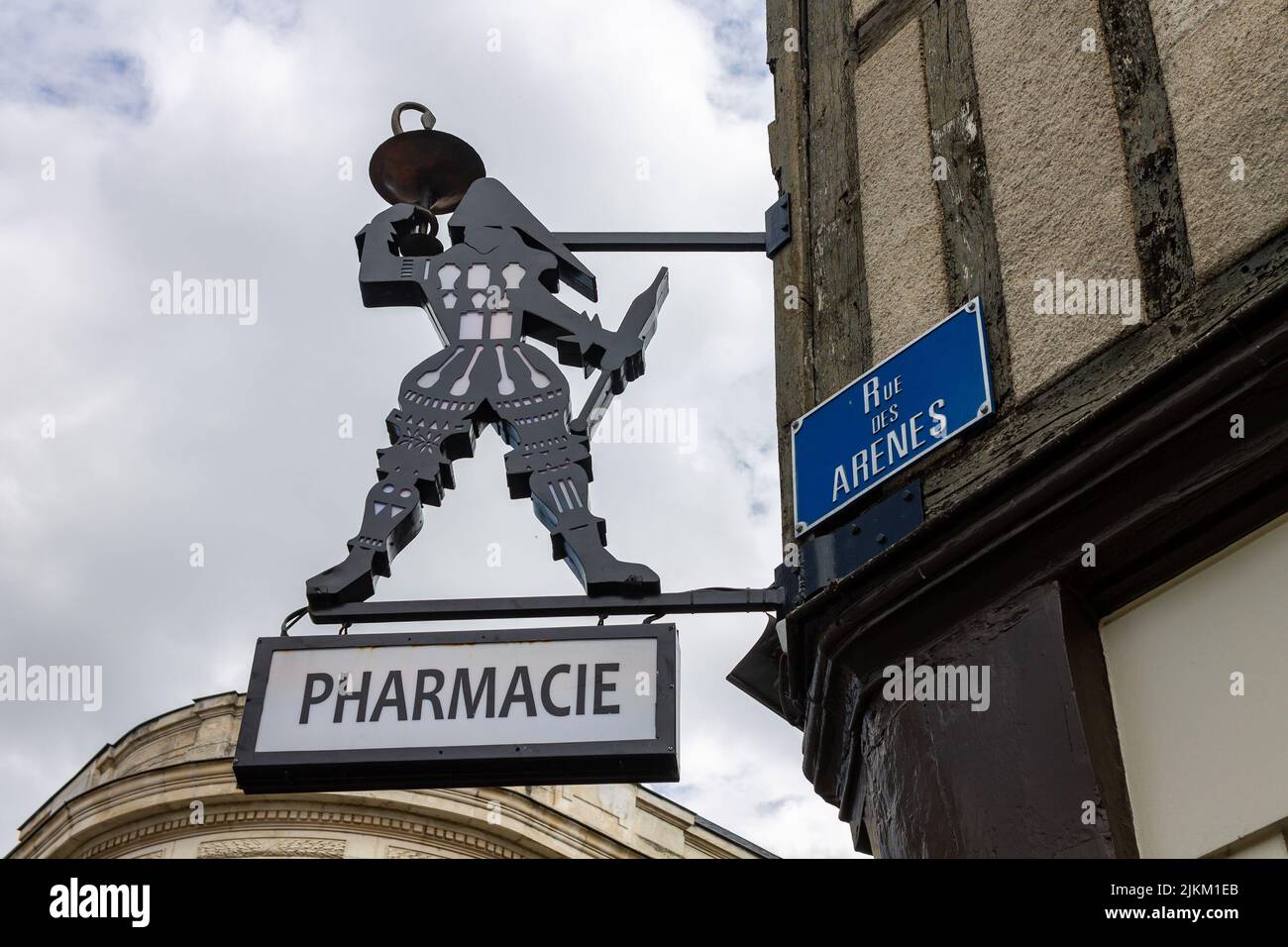 Street signs in historical Bourges, France Stock Photo - Alamy