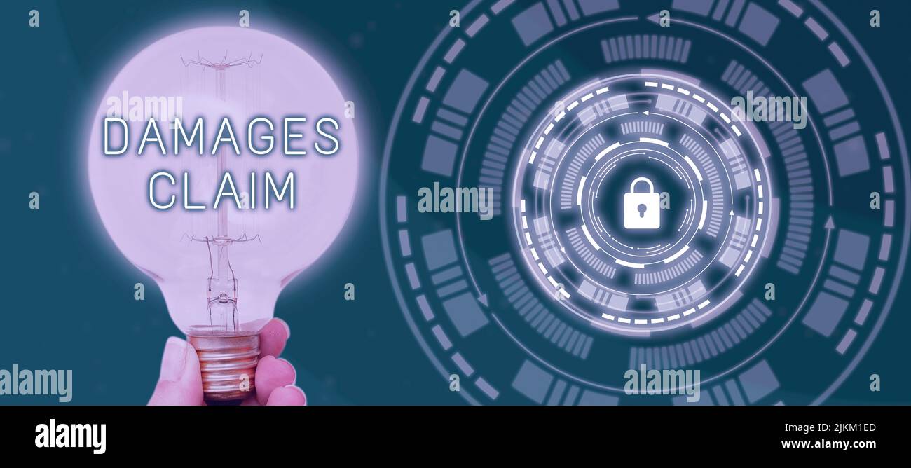 Writing displaying text Damages Claim. Internet Concept Demand ...