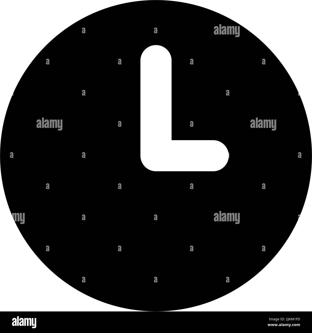 Clock black glyph ui icon Stock Vector Image & Art - Alamy