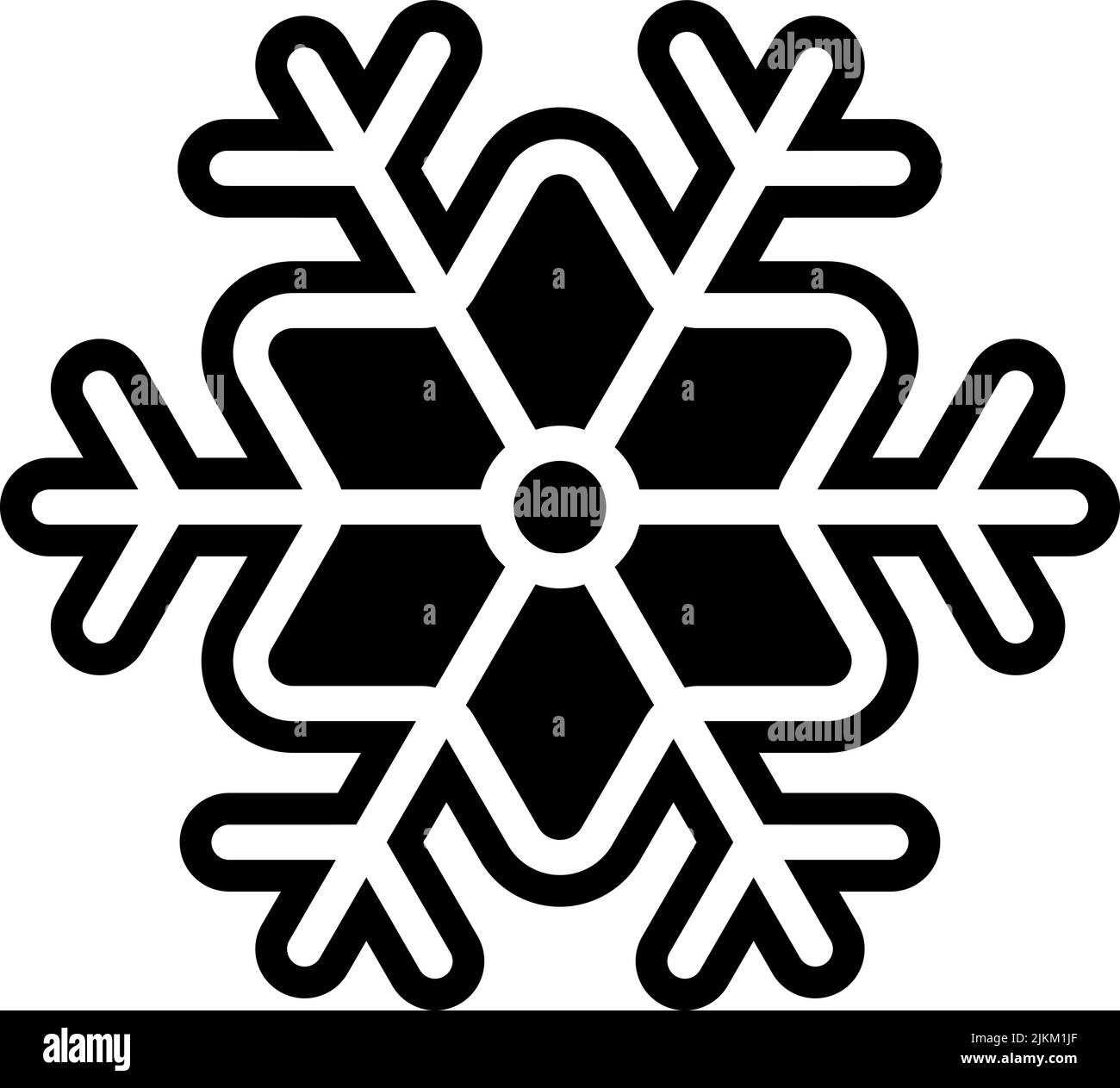 snowflake icon black vector illustration Stock Vector Image & Art - Alamy