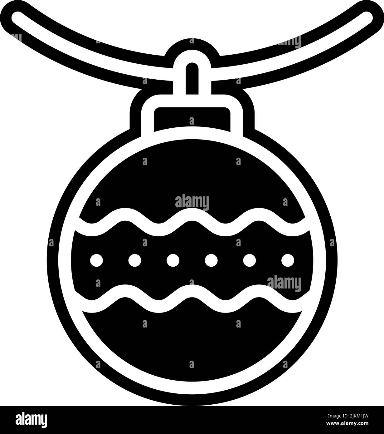 christmas balls icon black vector illustration Stock Vector Image & Art ...