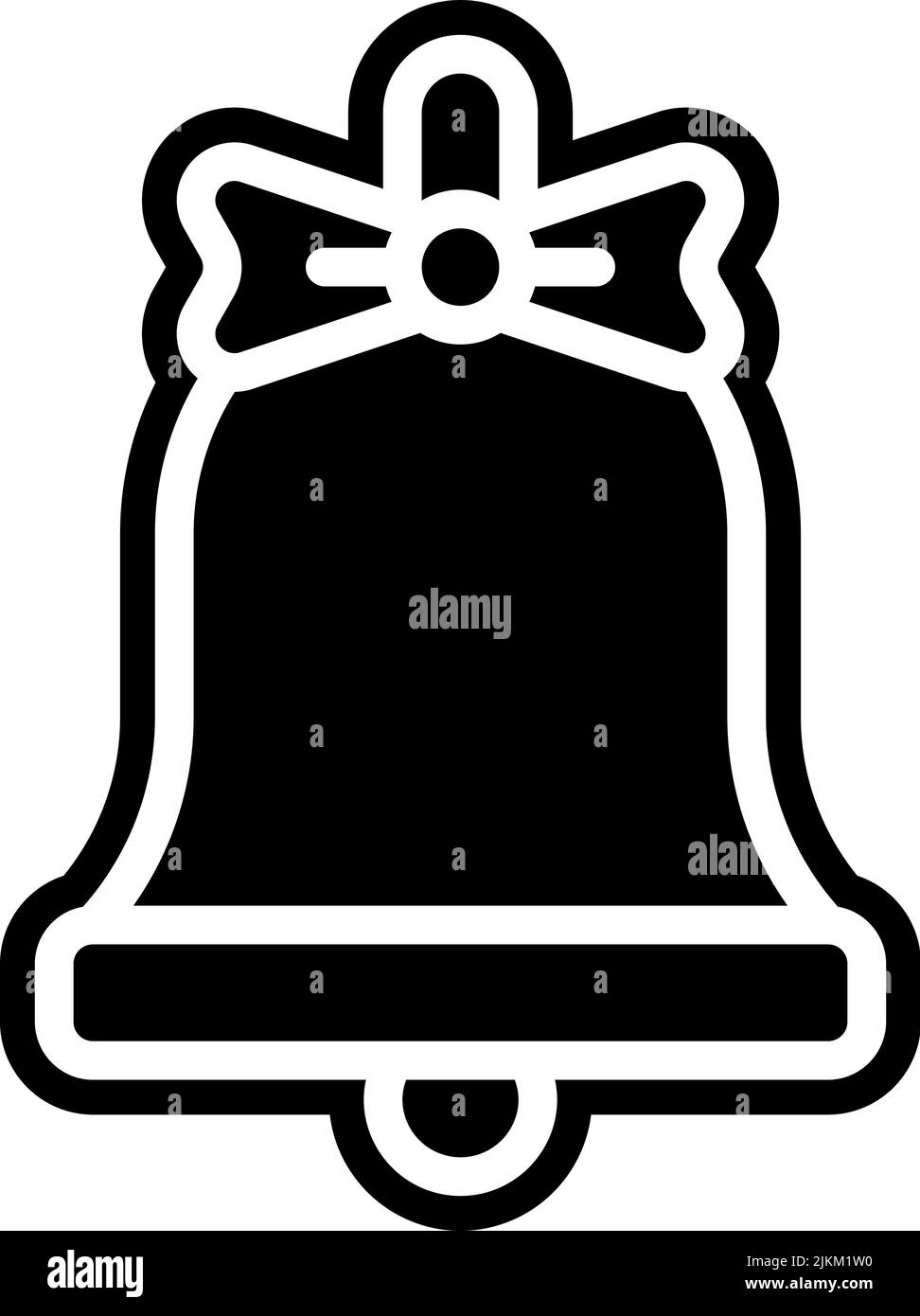 christmas bell icon black vector illustration Stock Vector Image & Art ...